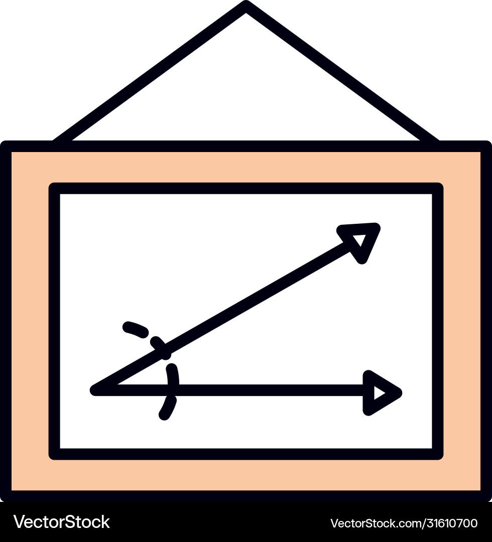 Math education school science board with angle Vector Image