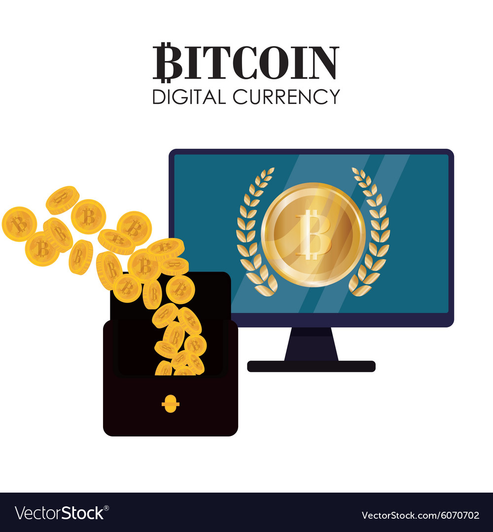 Bitcoin design Royalty Free Vector Image - VectorStock