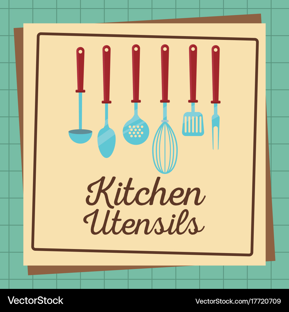 Kitchen utensils cover Royalty Free Vector Image