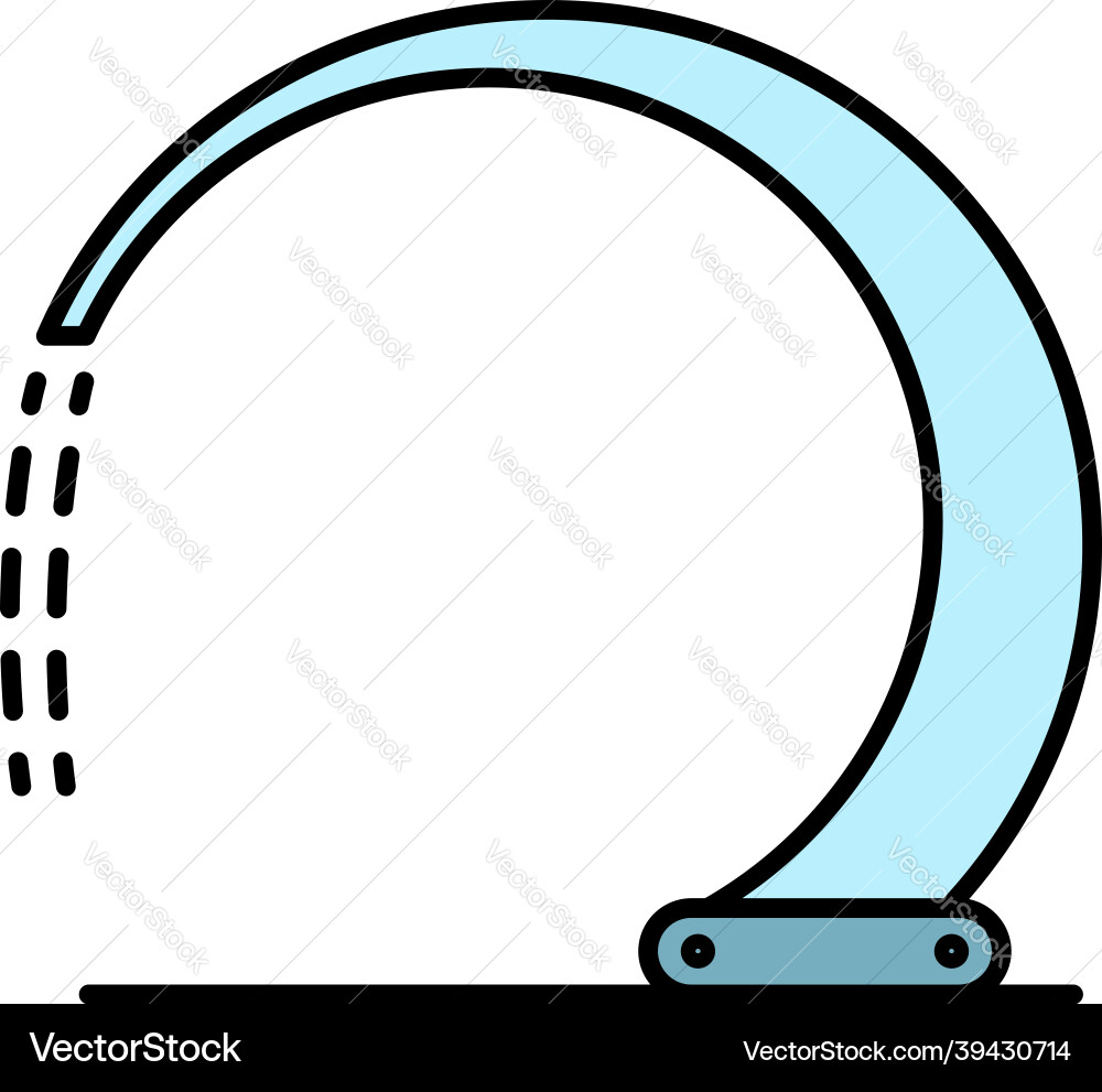 Pool waterfall icon color outline Royalty Free Vector Image