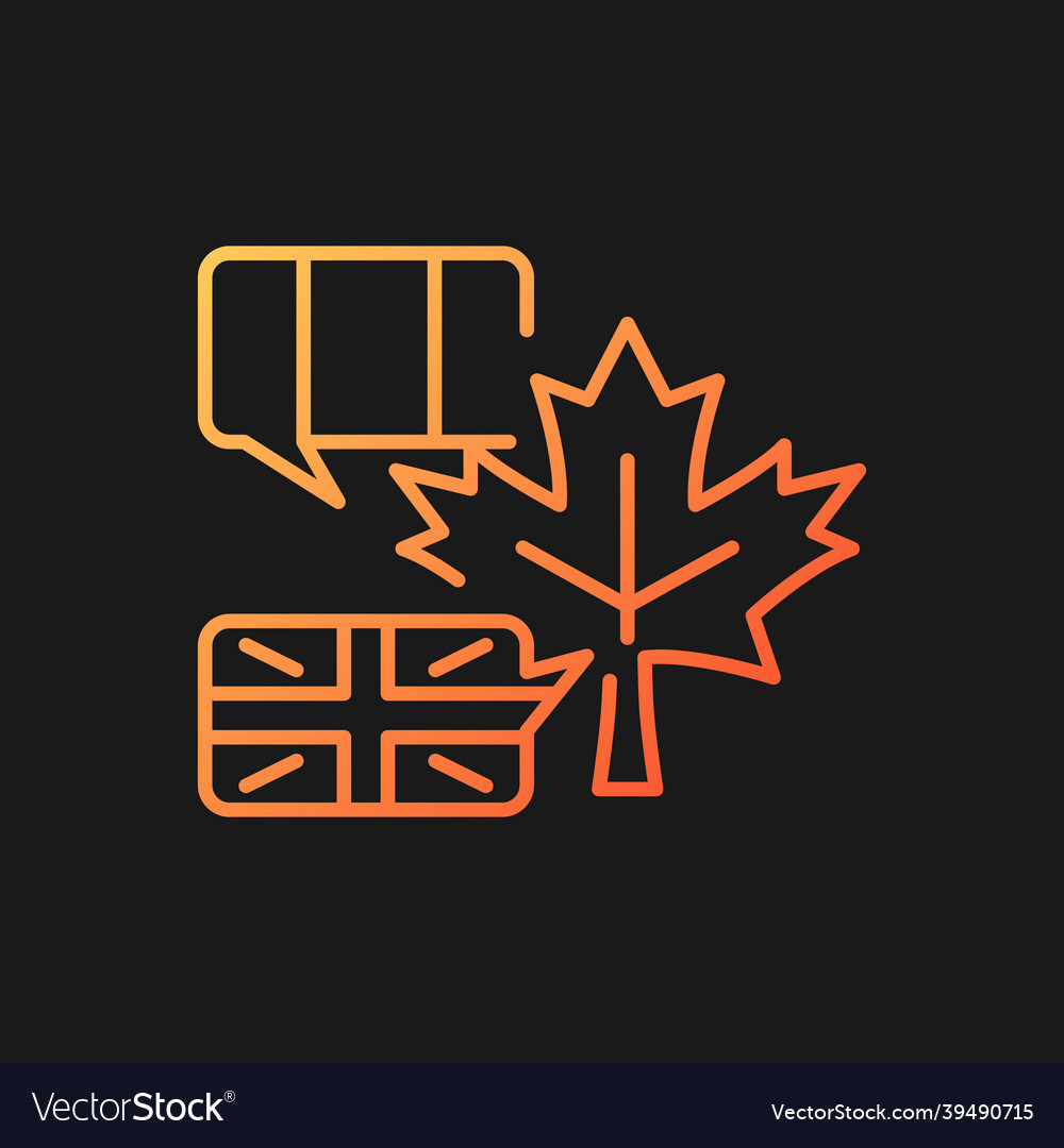 Bilingual country gradient icon for dark theme Vector Image Bilingual country gradient icon for dark theme Vector Image