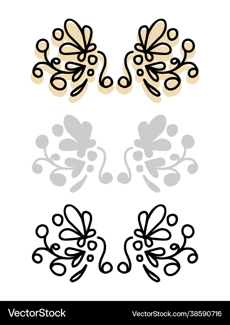 Floral beautiful vignette lace header pattern Vector Image