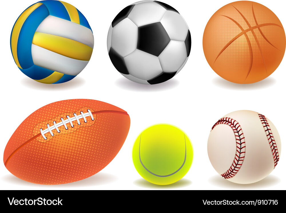 Set of balls Royalty Free Vector Image - VectorStock