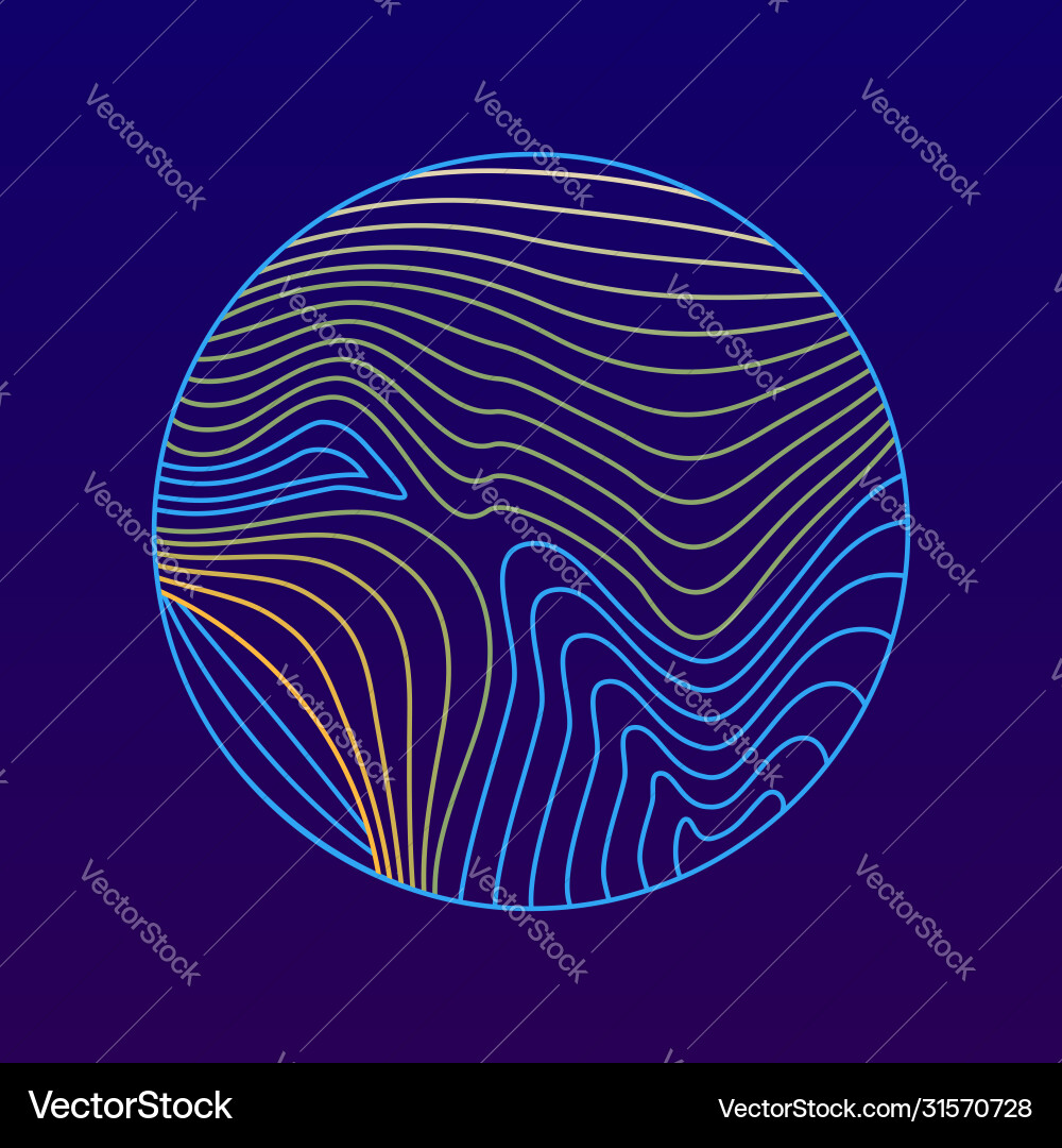 Line art earth planet globe view Royalty Free Vector Image