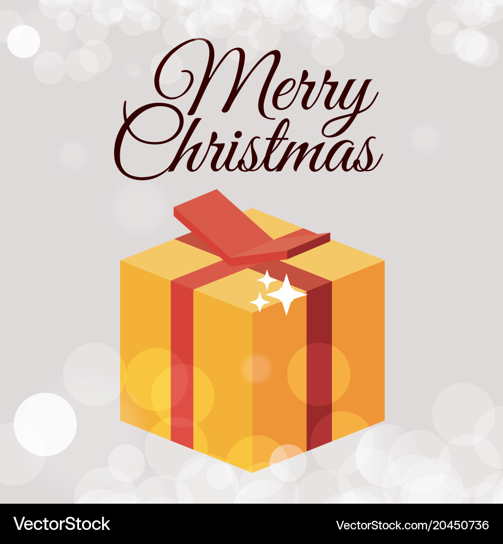 Isometric christmas gift design Royalty Free Vector Image
