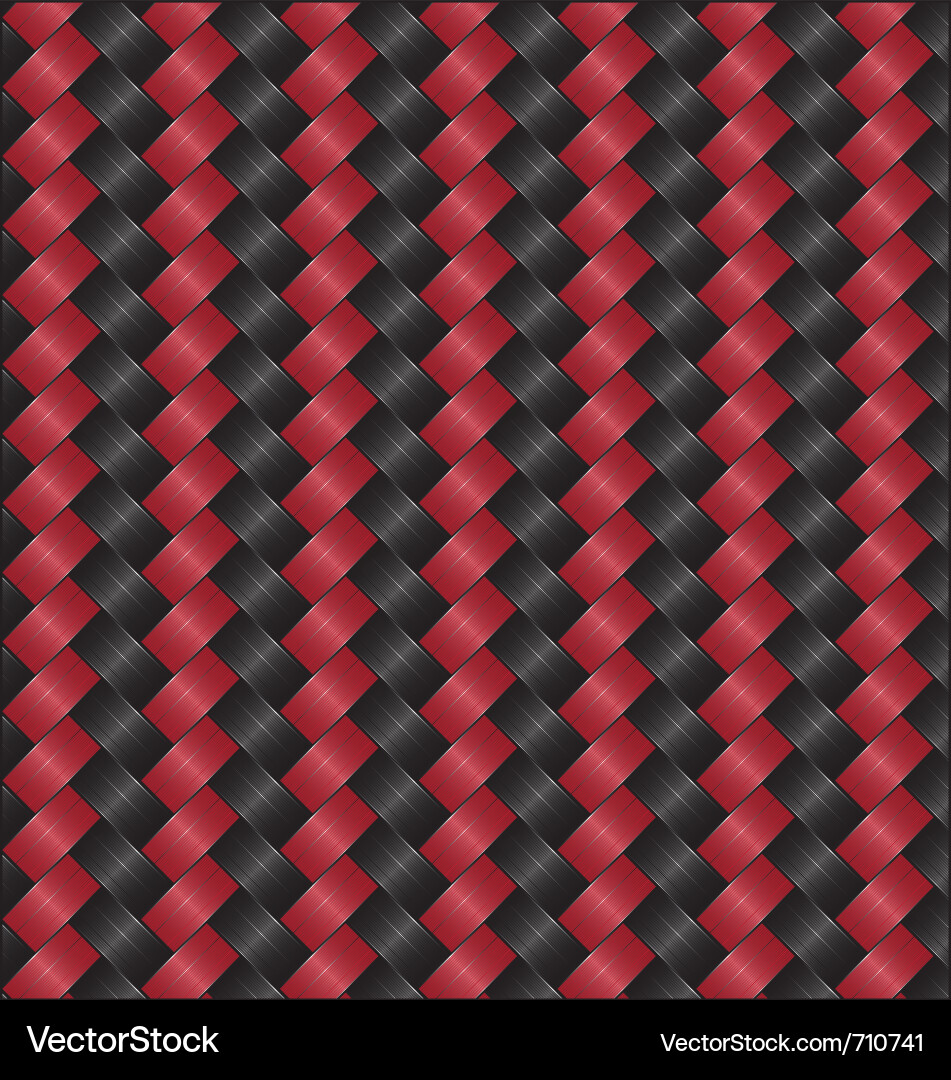 Carbon fiber black red Royalty Free Vector Image