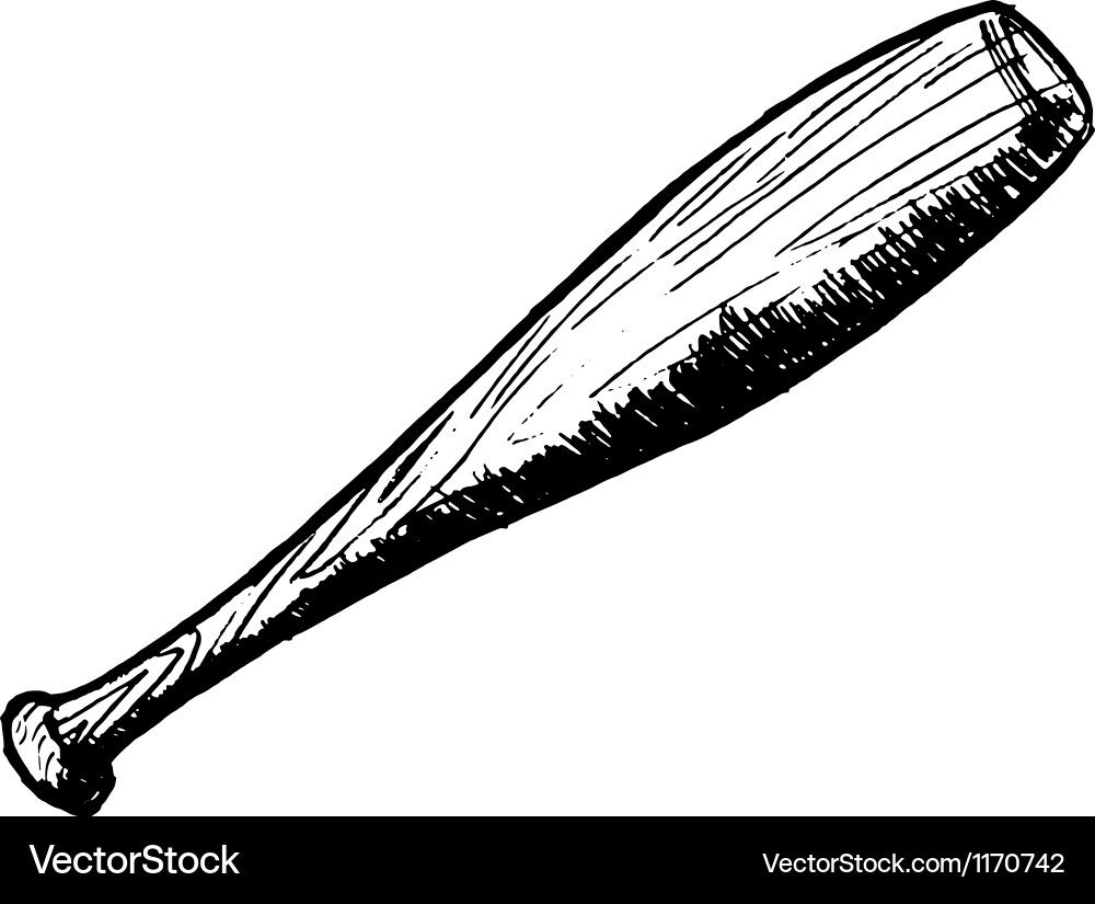 Baseball bat Royalty Free Vector Image - VectorStock