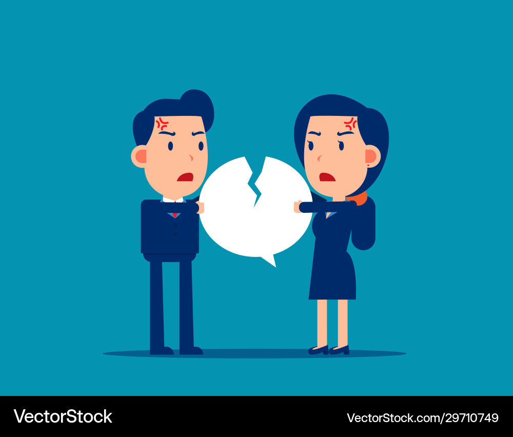 Fighting over speech bubble quarrel between Vector Image