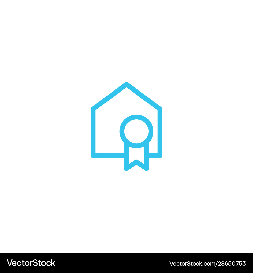 Certified house home logo icon Royalty Free Vector Image