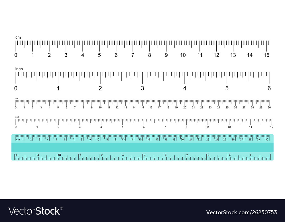 Measuring rulers Royalty Free Vector Image - VectorStock Measuring rulers Royalty Free Vector Image - VectorStock