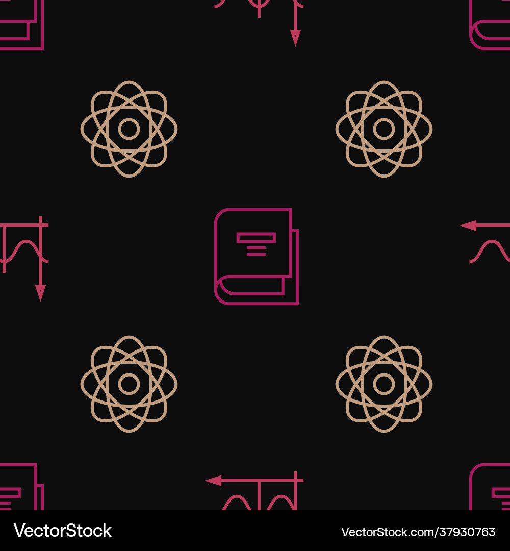 Set line graph schedule chart diagram atom Vector Image