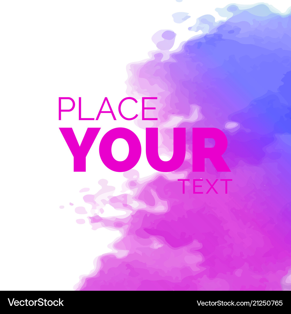 Watercolor template for your text Royalty Free Vector Image