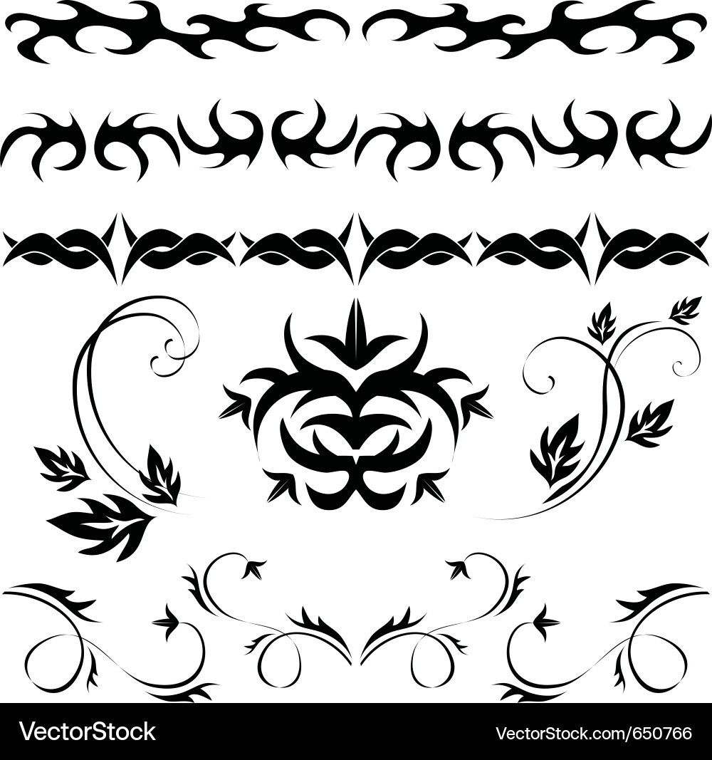 Gothic patterns and ornaments Royalty Free Vector Image