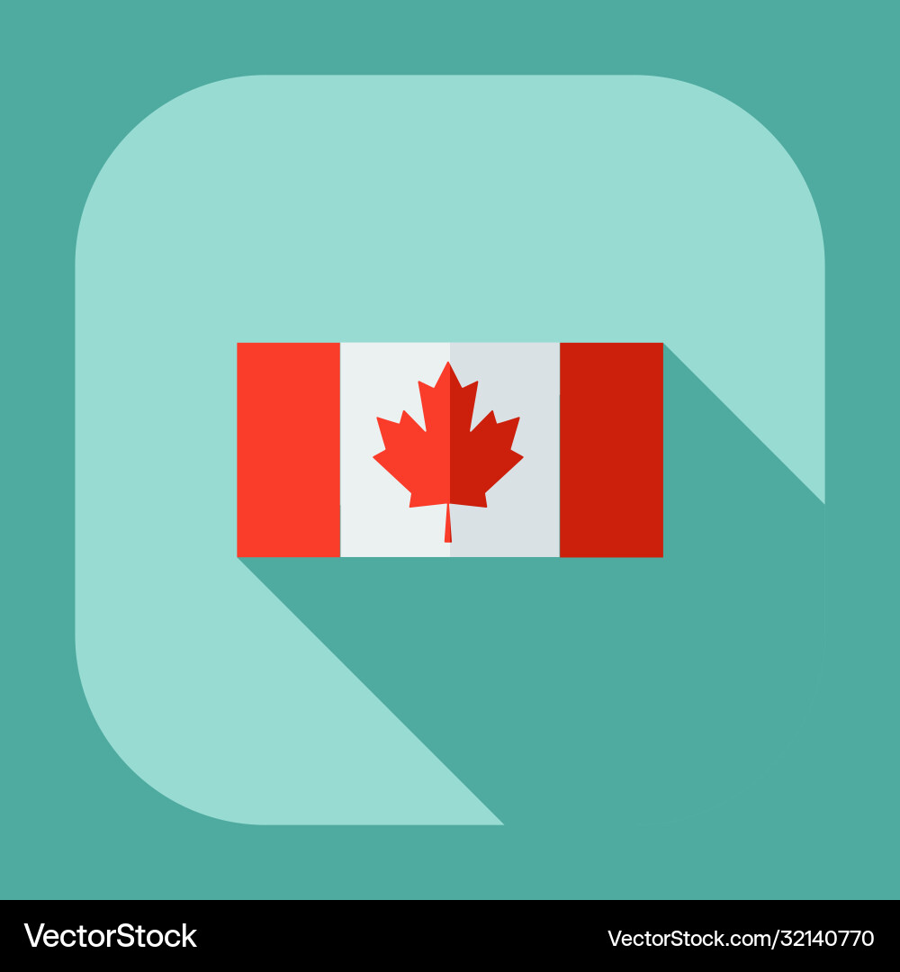 Flat modern design with shadow icons flag Vector Image