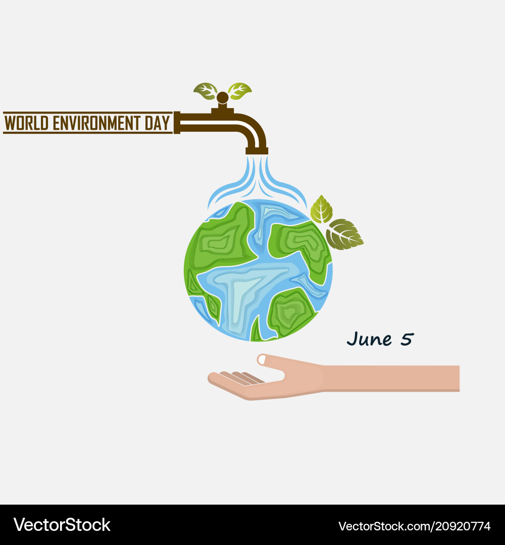 World environment day concept logo design Vector Image