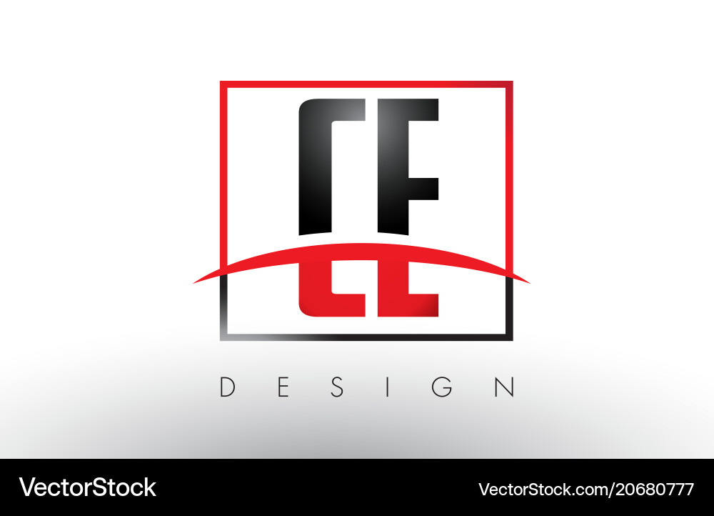 Ce c e logo letters with red and black colors Vector Image