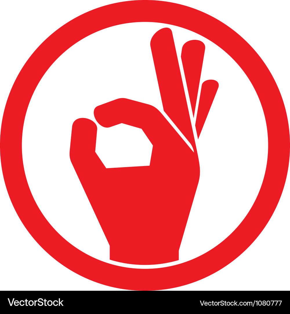 OK symbol Royalty Free Vector Image - VectorStock