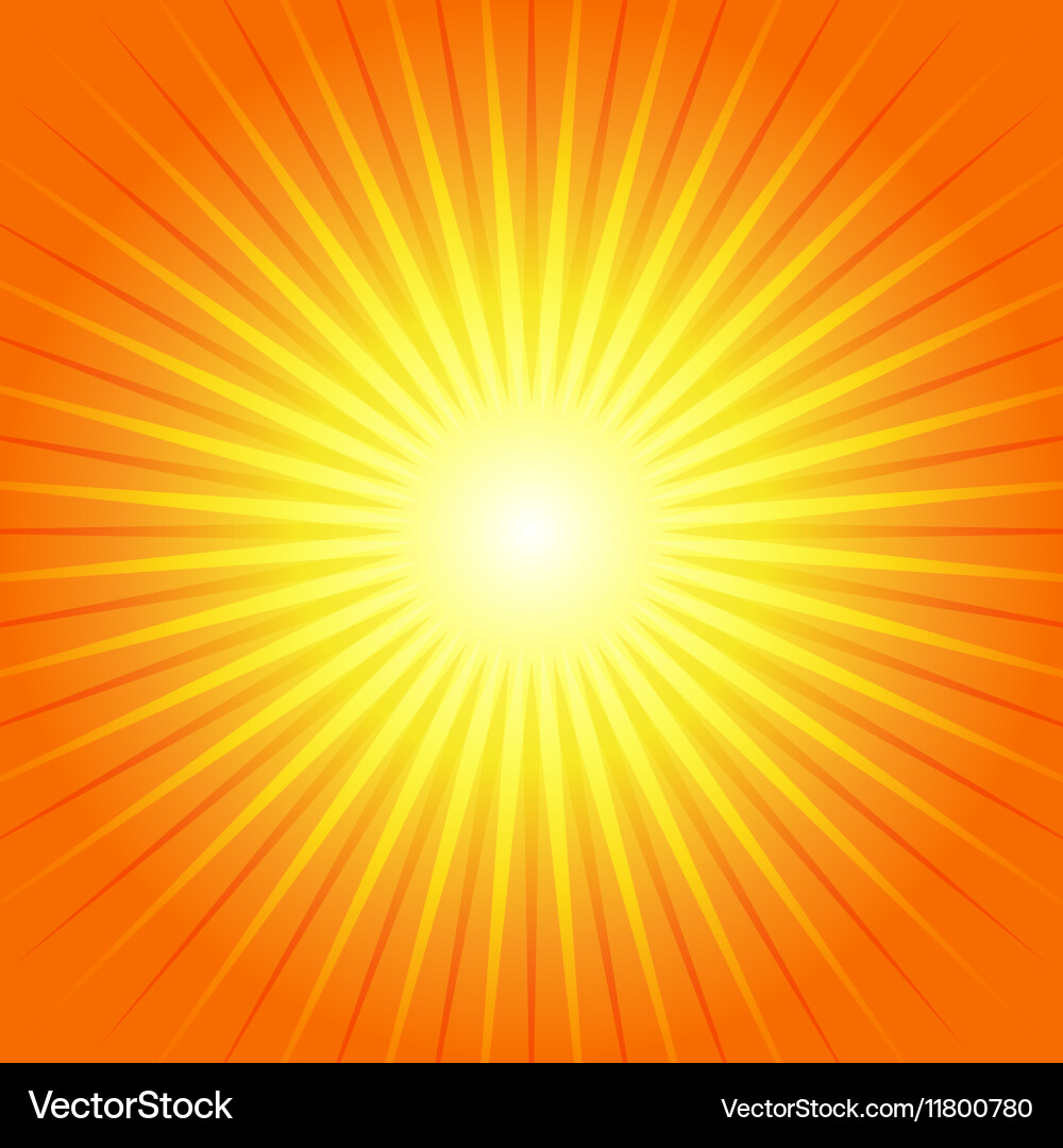Sunburst Yellow Orange Ray Background Royalty Free Vector