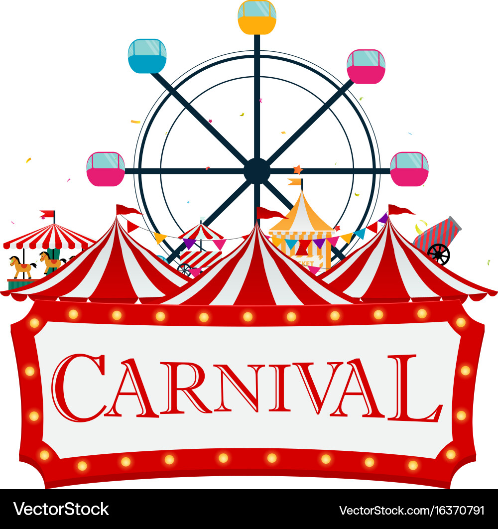 Funfair and carnival background Royalty Free Vector Image