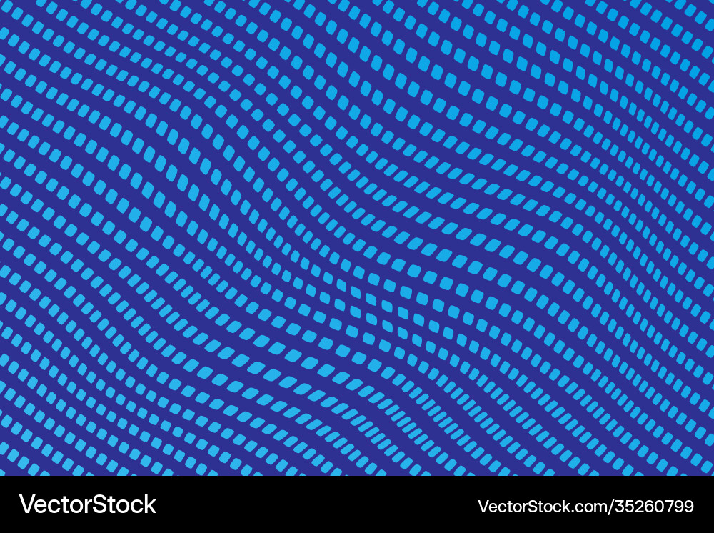 Distorted surface in a geometric pattern in blue Vector Image