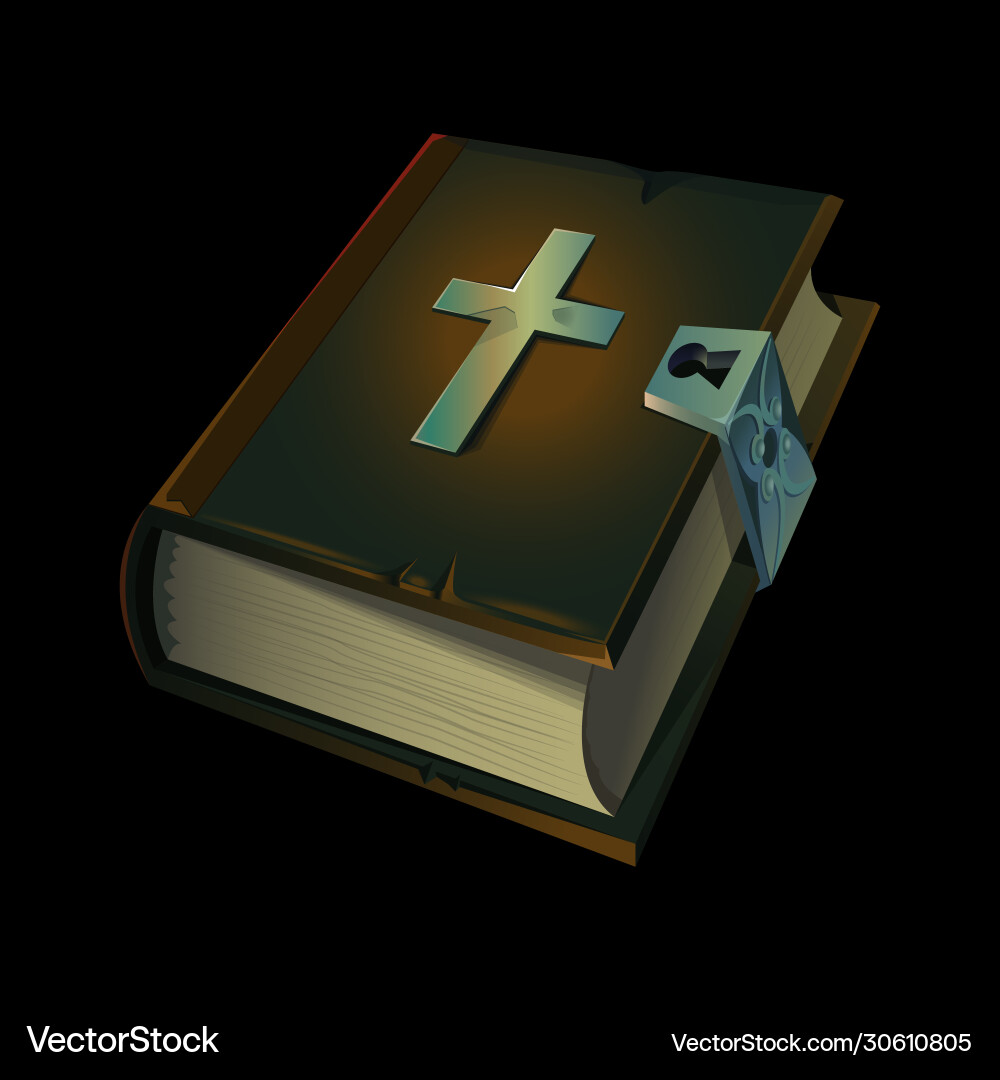 Old holy bible book icon Royalty Free Vector Image