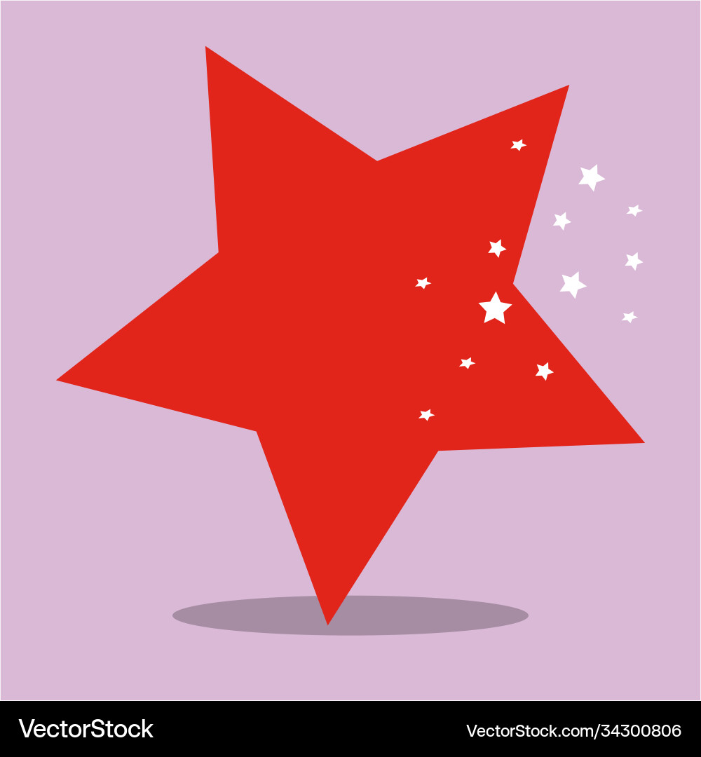 Cheerleaders red star 21 Royalty Free Vector Image