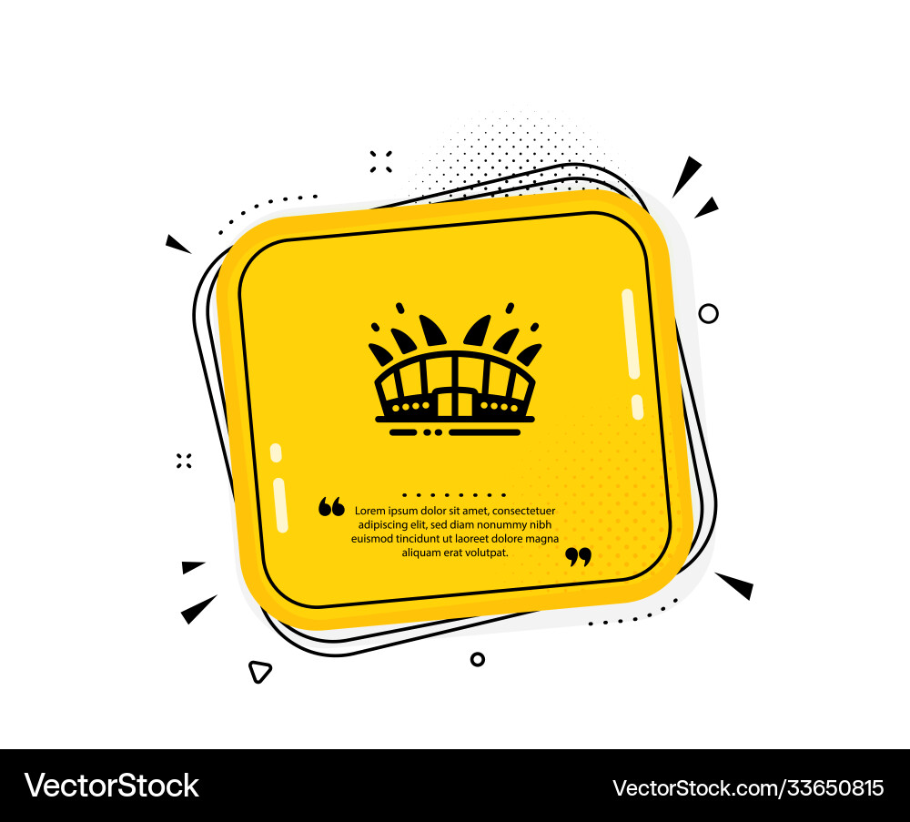 Arena stadium icon sport complex sign Royalty Free Vector