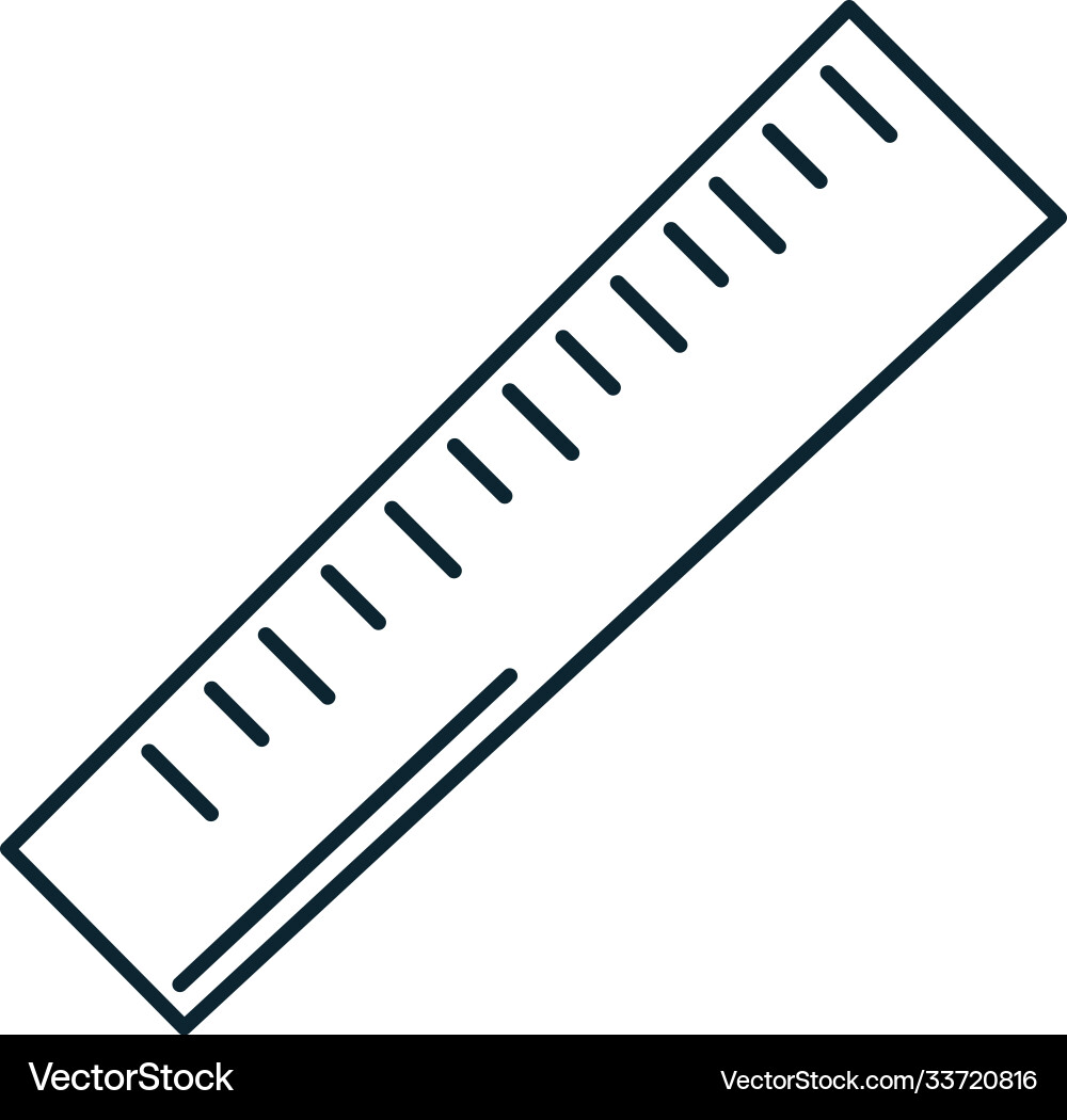 Back to school ruler measure supply elementary Vector Image