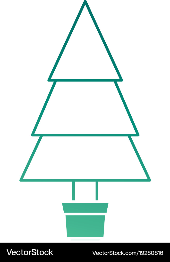 Christmas tree isolated icon Royalty Free Vector Image