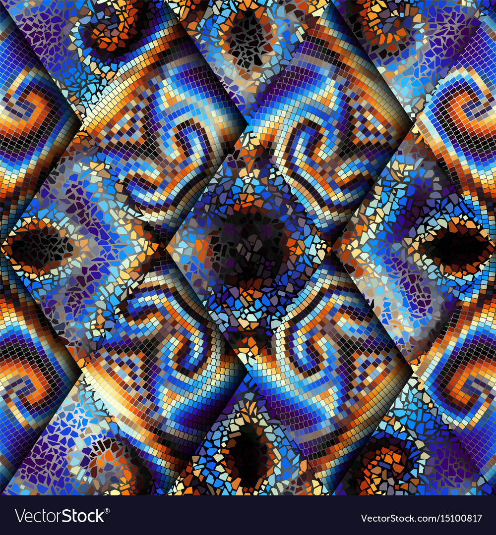 Seamless mosaic pattern Royalty Free Vector Image