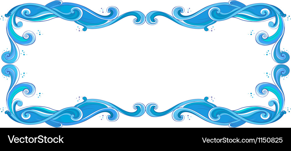 A blue unique border Royalty Free Vector Image