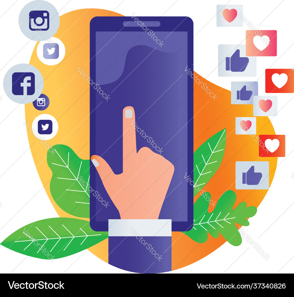 Social media marketing Royalty Free Vector Image