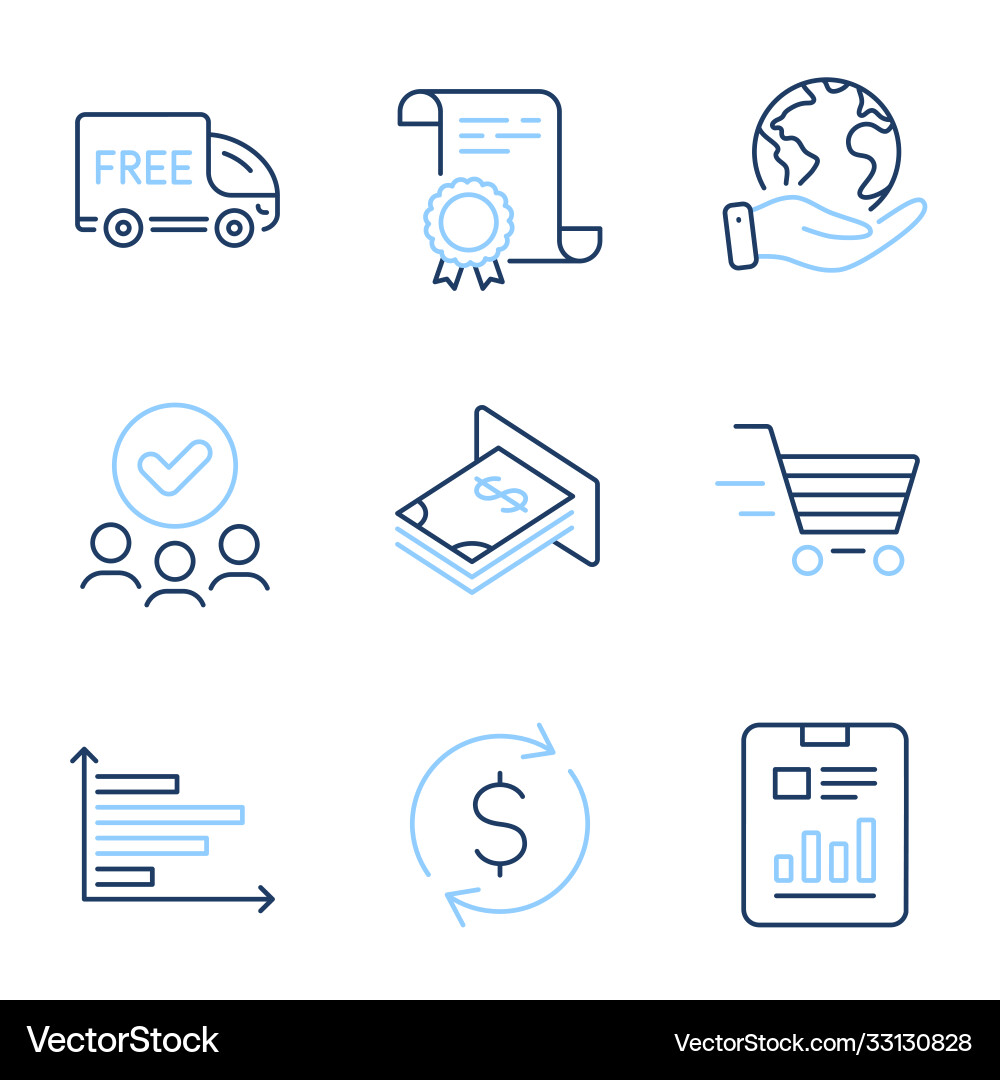 Delivery shopping free and horizontal Royalty Free Vector