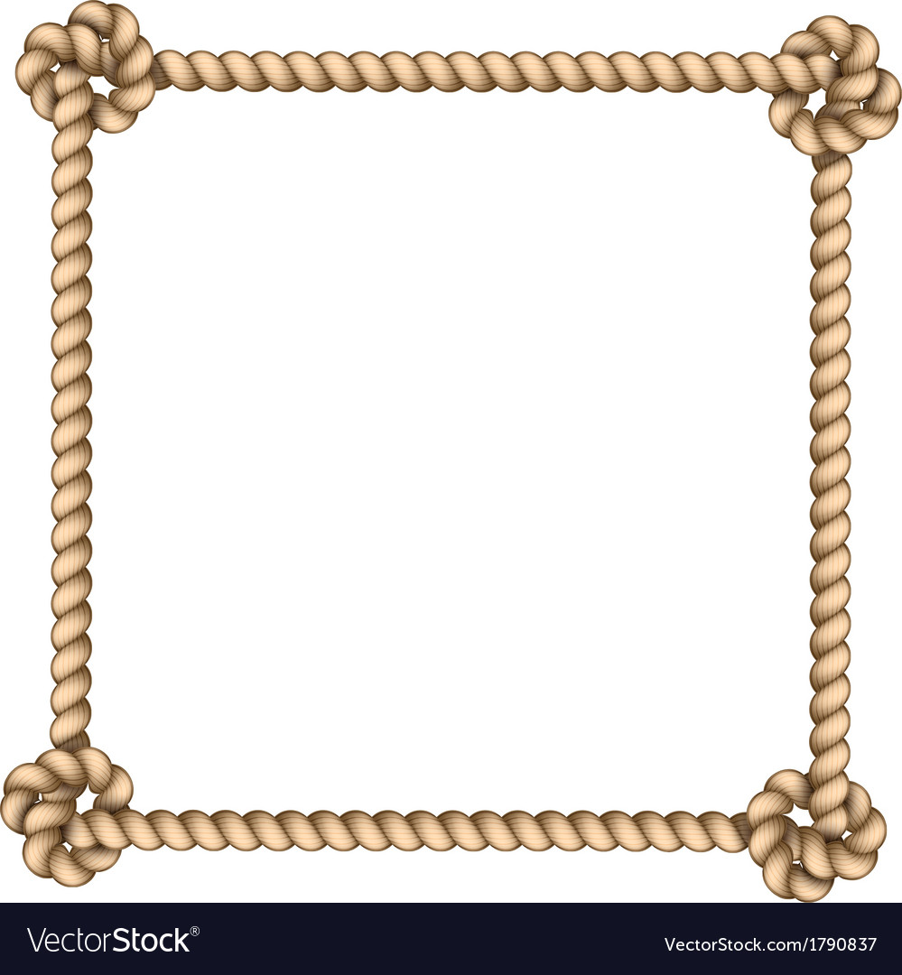 Rope frame Royalty Free Vector Image - VectorStock