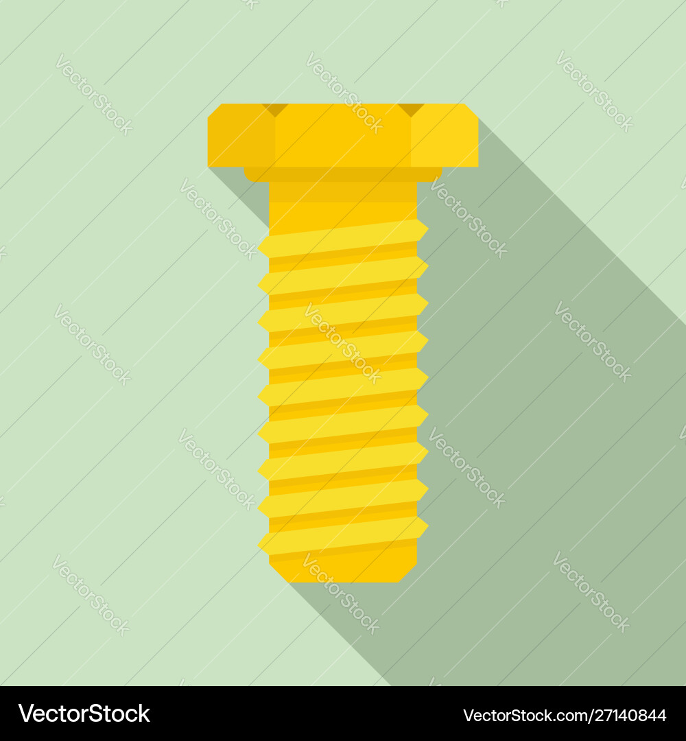 Builder screw icon flat style Royalty Free Vector Image