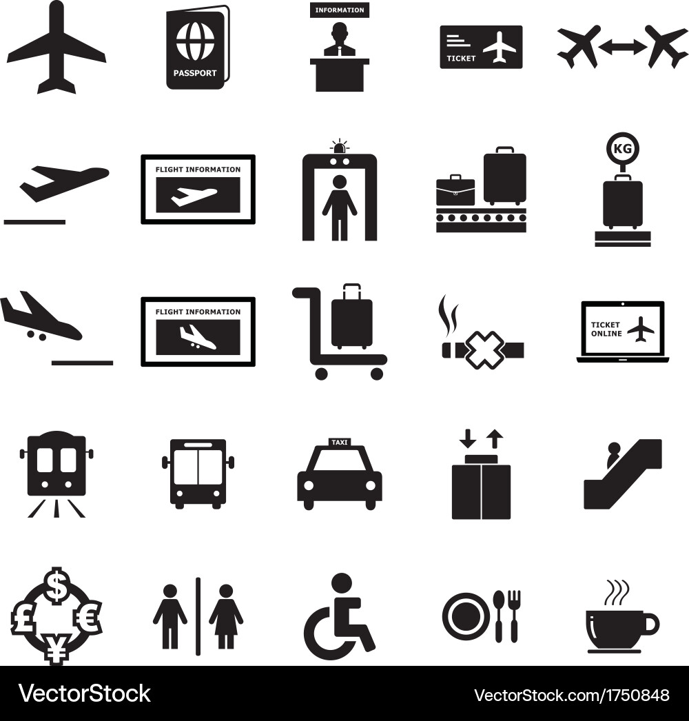 Airport Icon Royalty Free Vector Image - VectorStock