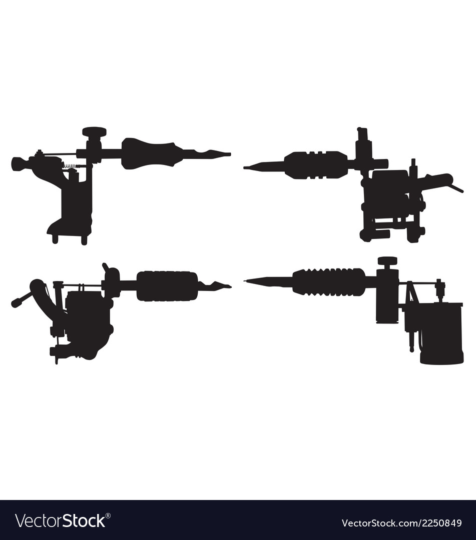 Tattoo guns Royalty Free Vector Image - VectorStock