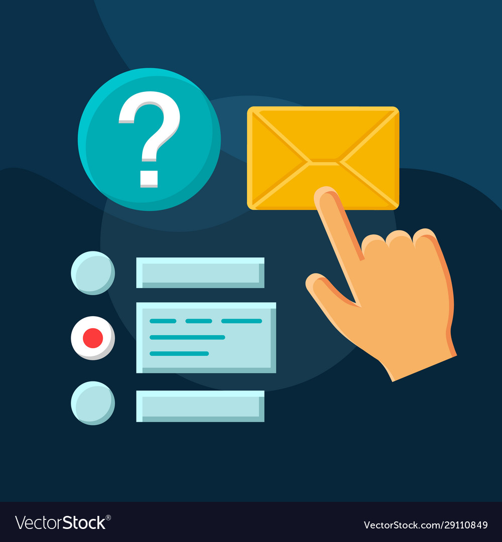 Faq flat concept icon Royalty Free Vector Image