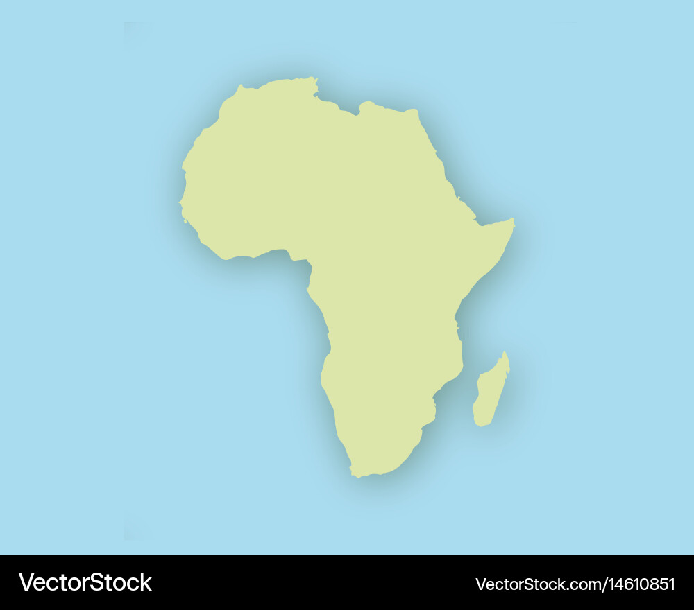 Map of africa with shadow Royalty Free Vector Image - VectorStock
