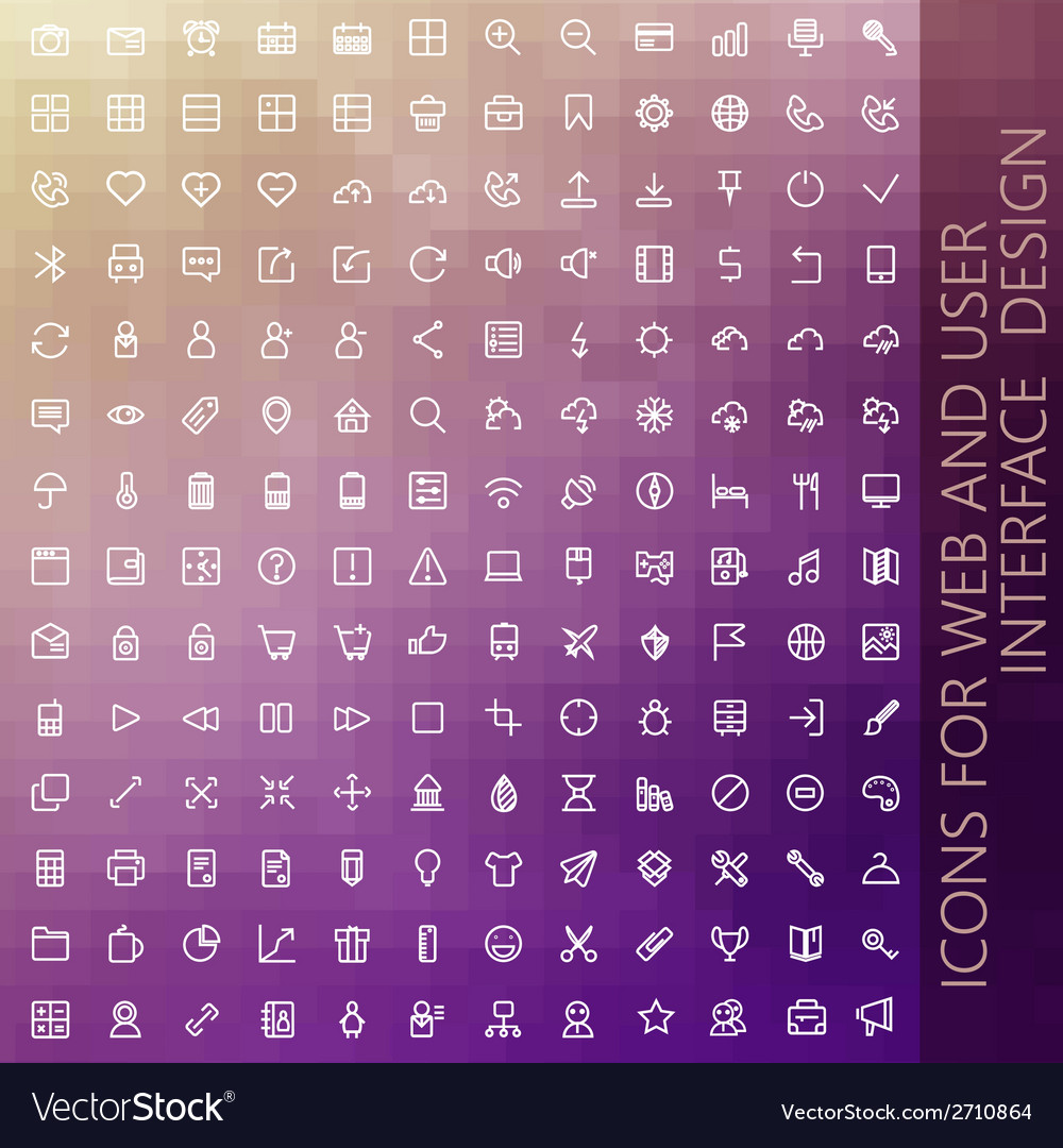 Set of icons for web and user interface design Vector Image