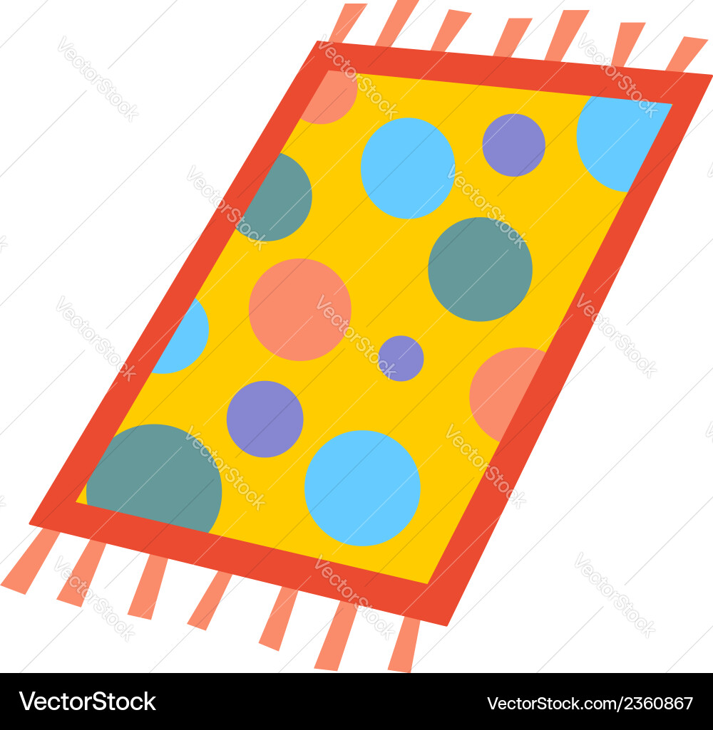 Cartoon rug Royalty Free Vector Image - VectorStock