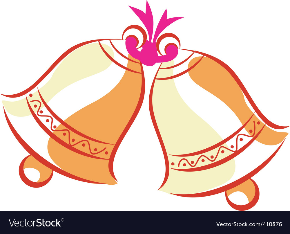 Two bells Royalty Free Vector Image - VectorStock