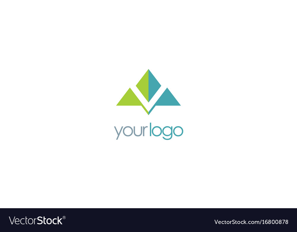 Triangle shape business logo Royalty Free Vector Image