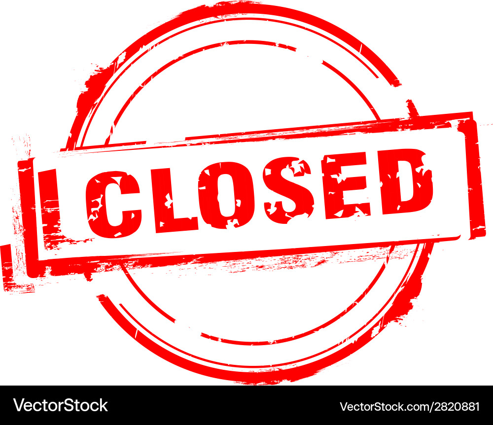 Closed offer rubber stamp on white Royalty Free Vector Image