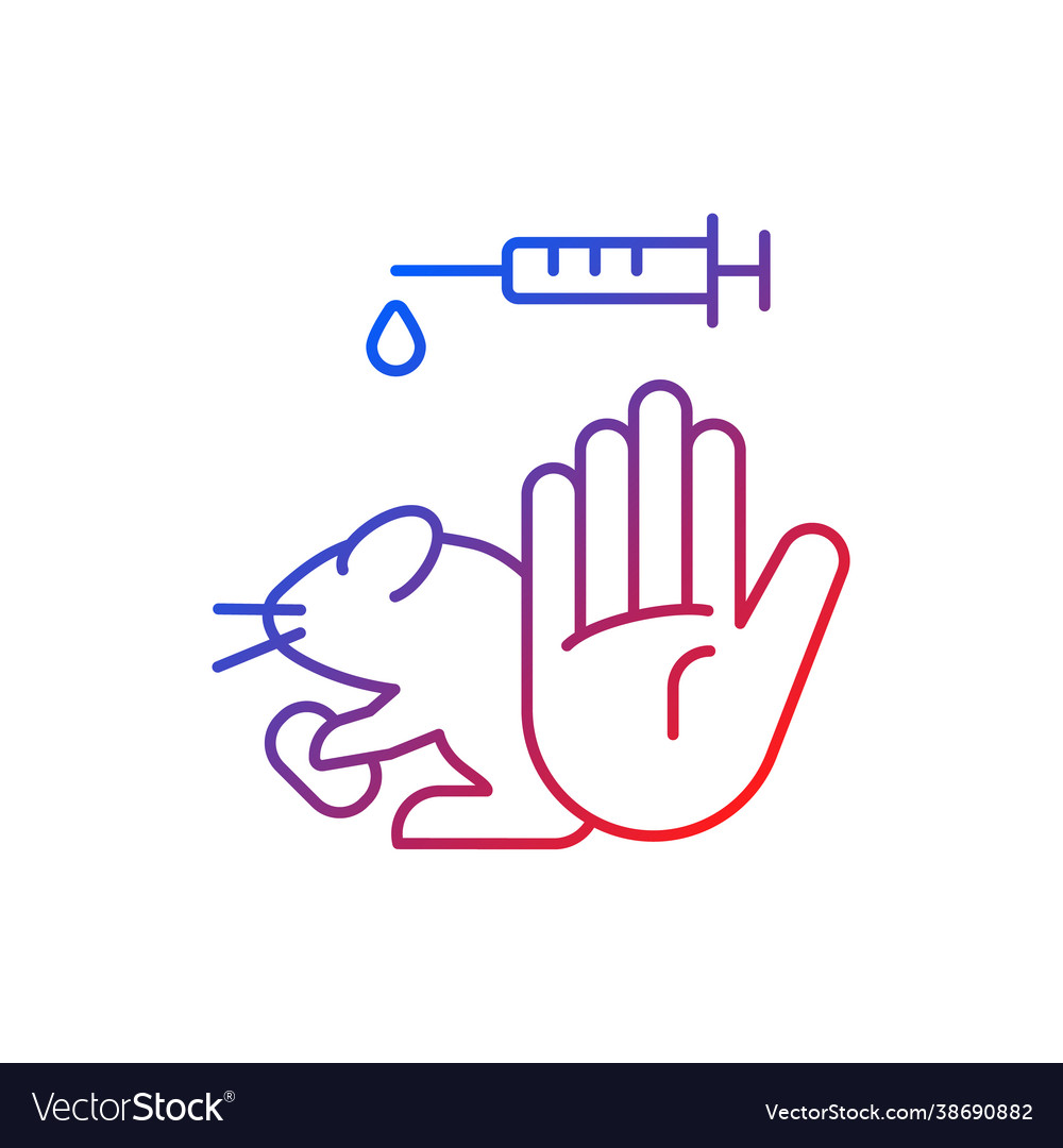 No hamster testing gradient linear icon Royalty Free Vector