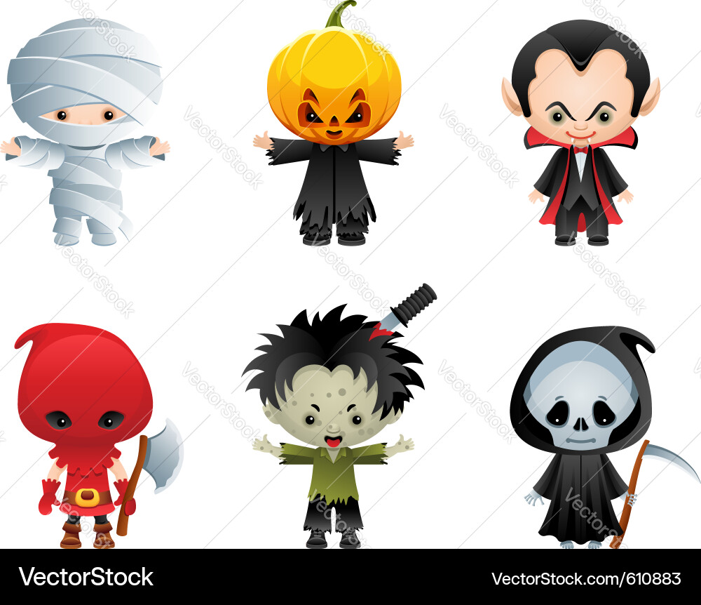 Halloween characters Royalty Free Vector Image