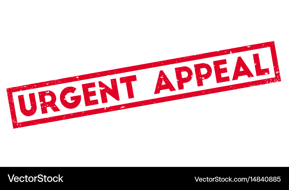 Urgent appeal rubber stamp Royalty Free Vector Image