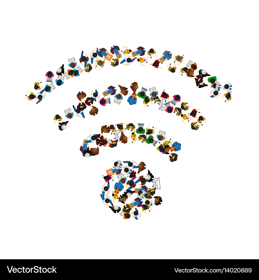 People wifi sign wifi network Royalty Free Vector Image