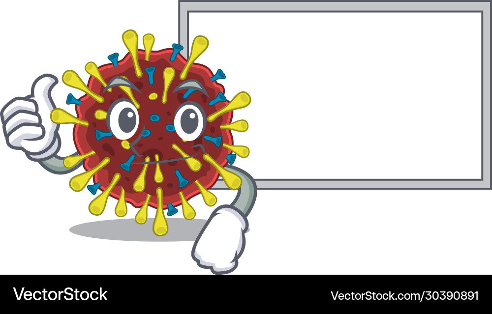 Cute corona virus molecule cartoon character Vector Image