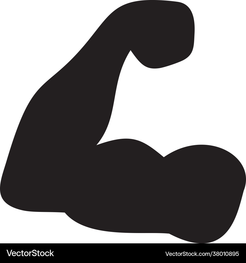 Biceps arm showing muscles and power Royalty Free Vector